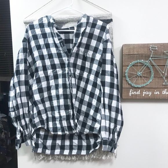 Tops | Checker Style Plaid Flannel | Poshmark